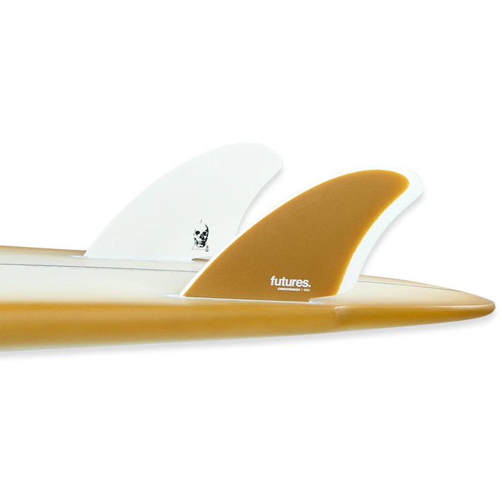 Futures Fins Christenson Keel Twin Fin Set - Brown/White – Cleanline Surf