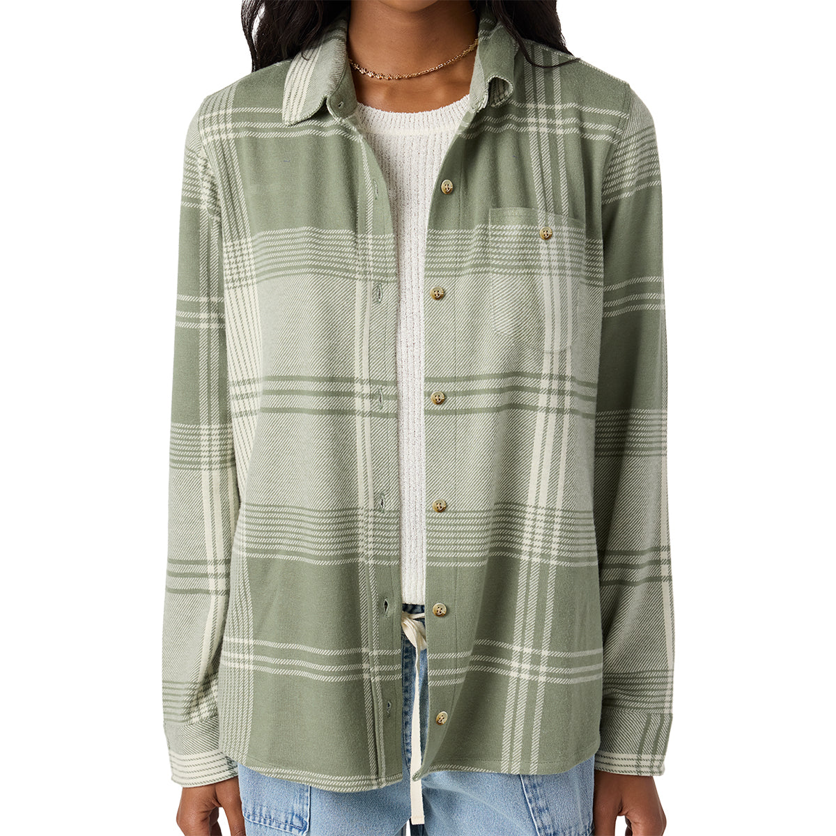O'Neill Women's Jorgina Long Sleeve Button-Up Flannel Shirt – Cleanline ...