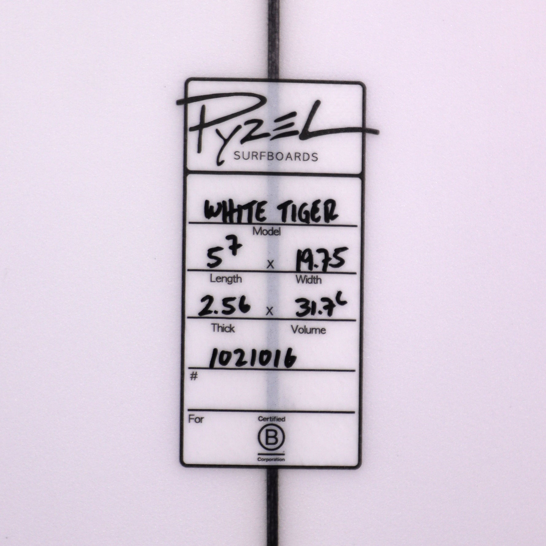 Pyzel White Tiger 5'7 × 19 ¾ × 2 9/16 Surfboard – Cleanline Surf