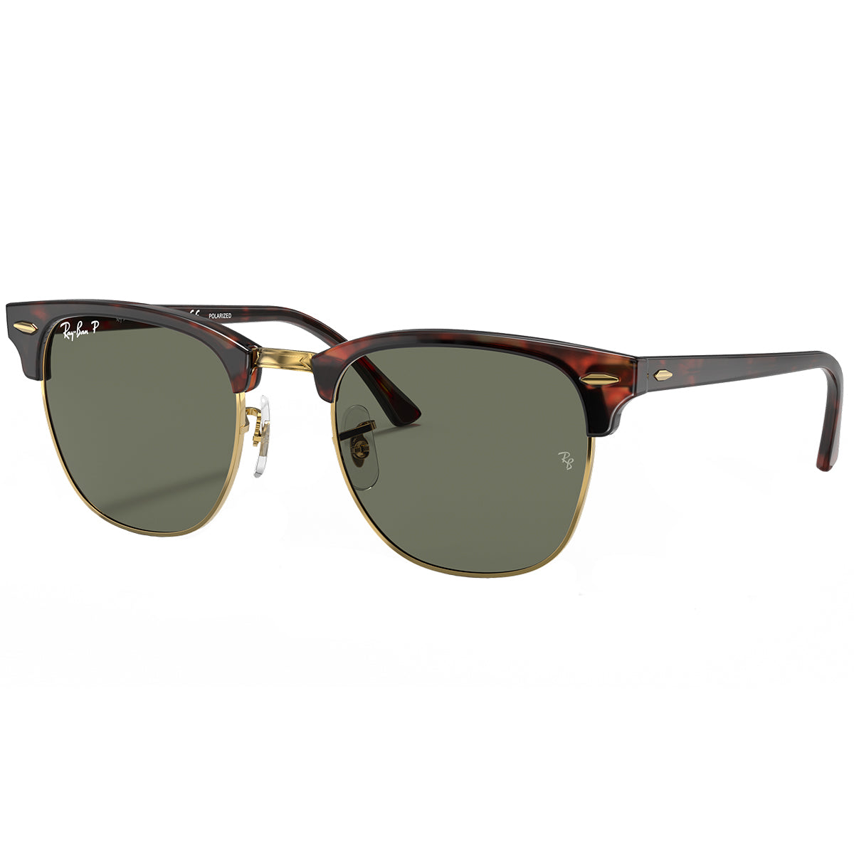 Ray-Ban Clubmaster Classic Polarlized Sunglasses - Polished Tortoise o ...