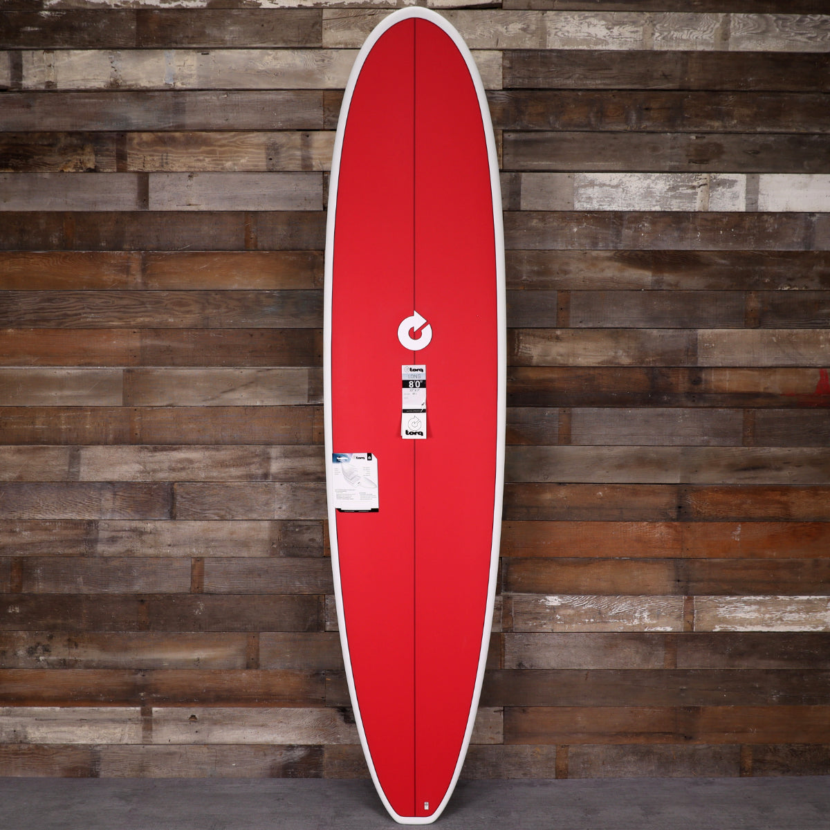 Torq Longboard TET 8'0 × 22 × 3 Surfboard - Raspberry – Cleanline Surf