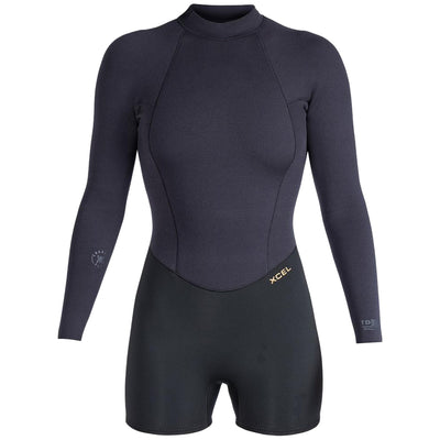 Xcel Women's Comp+ 2/1.5 Long Sleeve Back-Zip Boy-Cut Spring Wetsuit ...