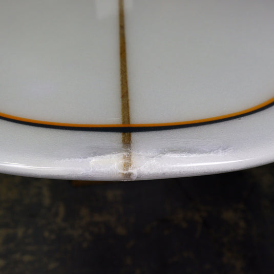 Modern Love Child 8'0 x 22 ½ x 3 ⅜ Surfboard - Grey Orange Pinlines ...