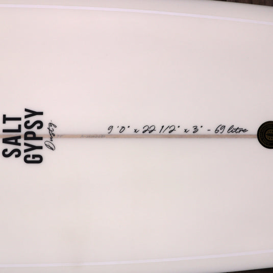 Salt Gypsy Dusty PU 9'0 x 22 ½ x 3 Surfboard - Hard White – Cleanline Surf